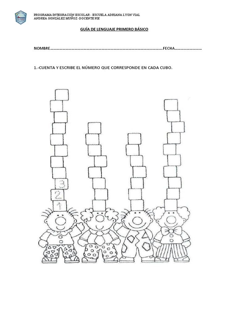 Guía de Números 1 Al 10 | PDF