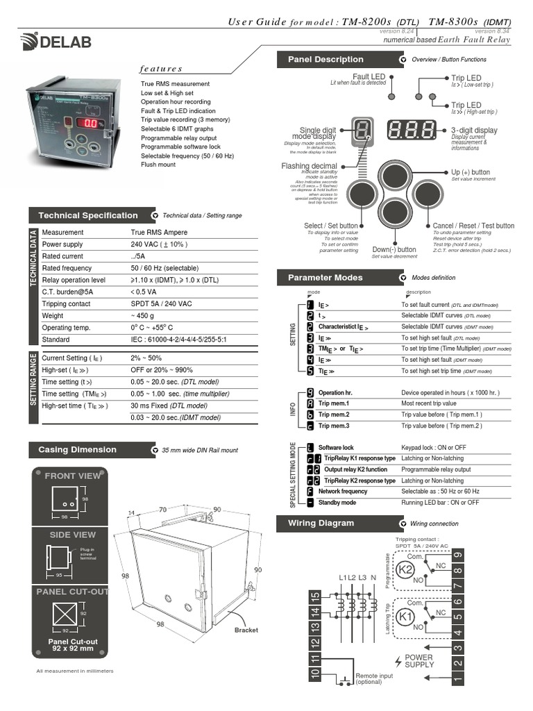 Cat TM82 8300manual PDF | PDF | Relay | Parameter (Computer Programming)