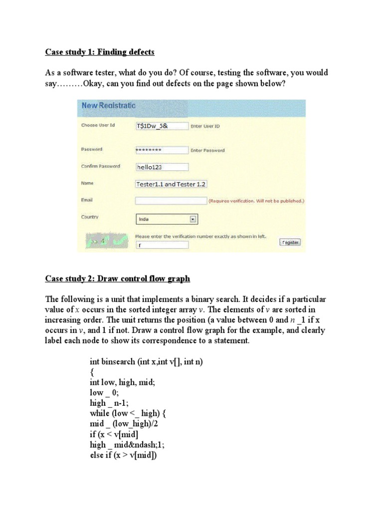 Software Testing Case Studies Guide | PDF | Integer (Computer Science ...