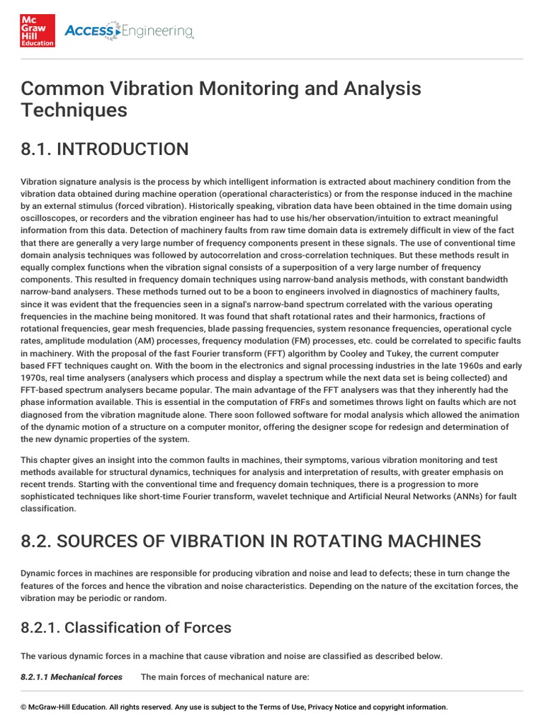 Common Vibration Monitoring and Analysis Techniques PDF | PDF | Bearing ...