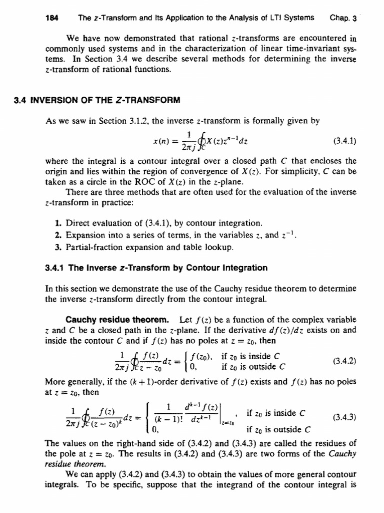 Inverse Z Transform | PDF | Harmonic Analysis | Analysis