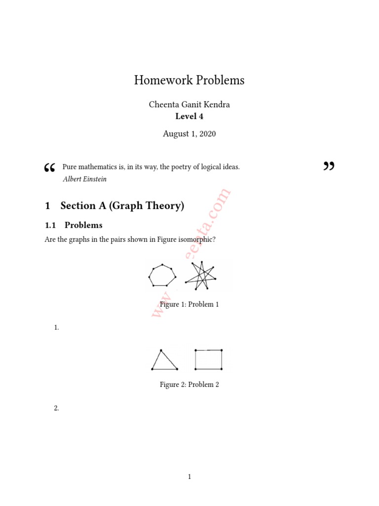 Aug 1 Level 4 Homework Problems Classroom | PDF | Line (Geometry ...