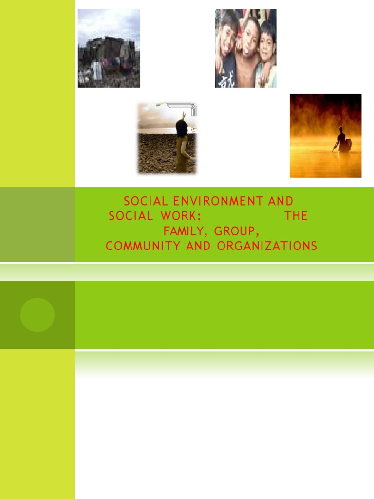 Social Environment and Social Work: THE Family, Group, Community and ...