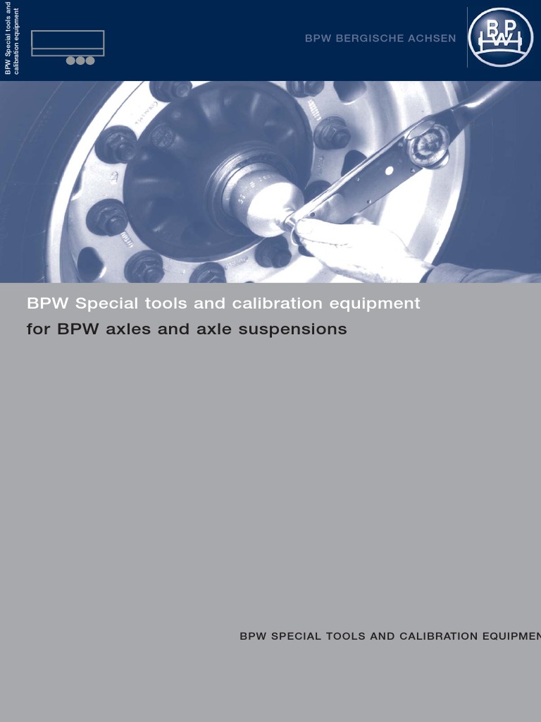 BPW Special Tools and Calibration Equipment | PDF | Calibration ...