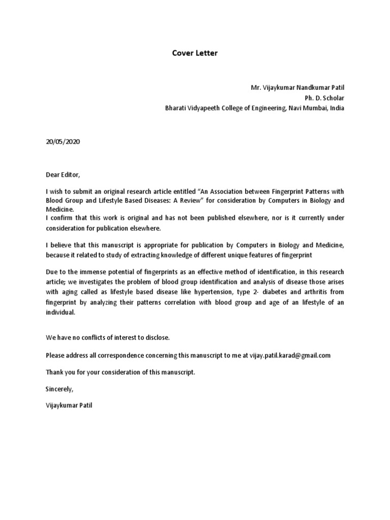 Cover Letter PDF | PDF