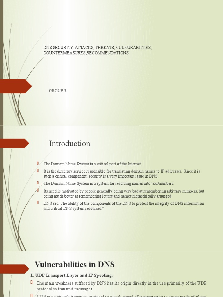 Dns Security: Attacks, Threats, Vulnurabiities, Countermeasures ...