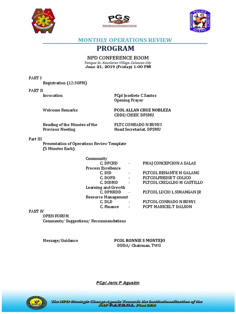 MOR Program June | PDF