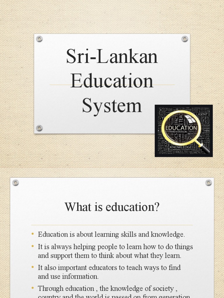 Sri-Lankan Education System Analysis | PDF | Sri Lanka | Teachers