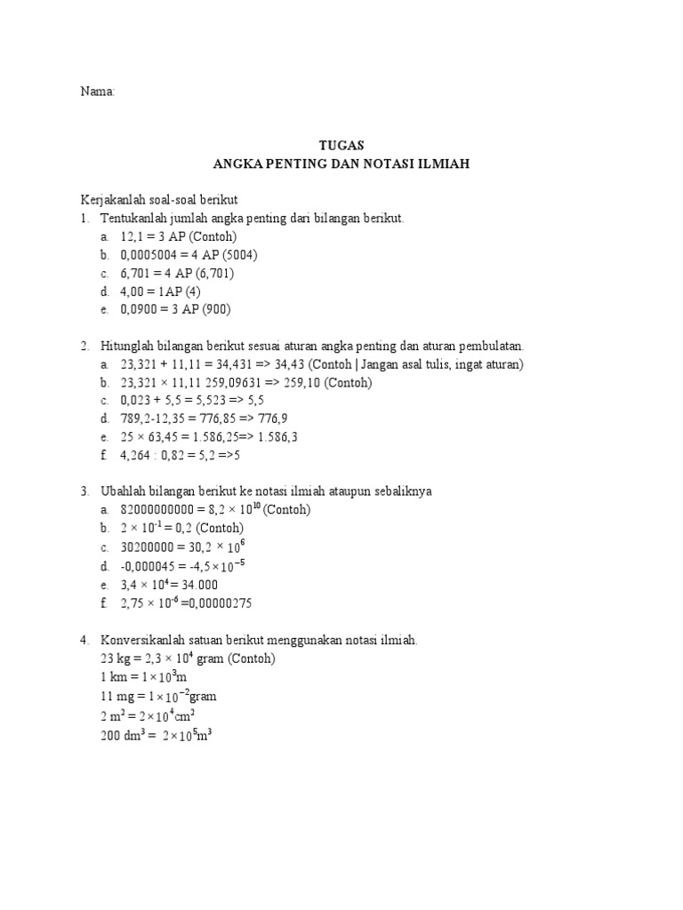 Notasi Ilmiah | PDF | Metode & Bahan Ajar
