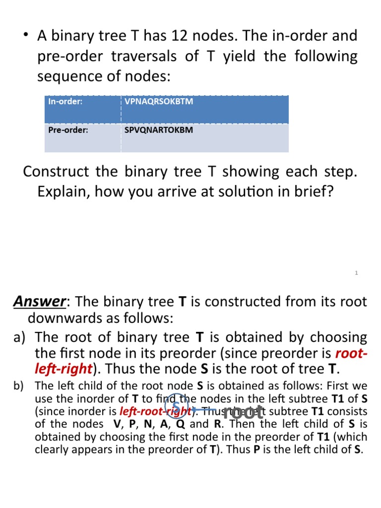 Traversal To Binary Tree | PDF | Code | String (Computer Science) Traversal To Binary Tree | PDF | Code | String (Computer Science)