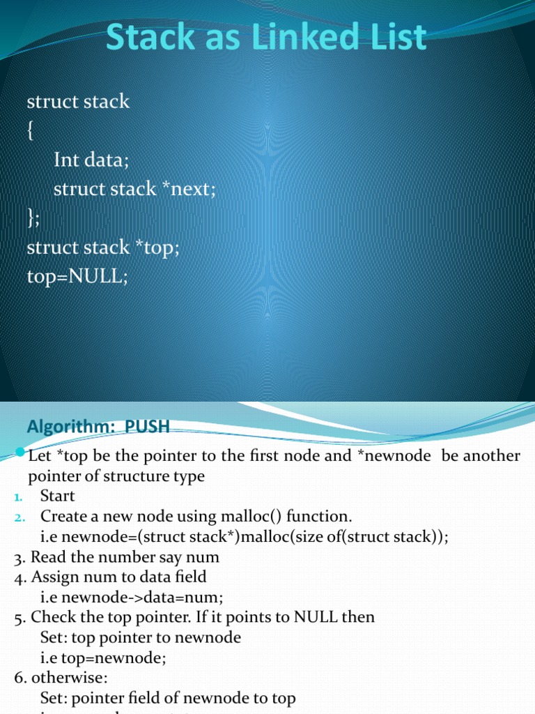 Stack and Queue Linked List Guide | PDF | Teaching Methods & Materials | Computers
