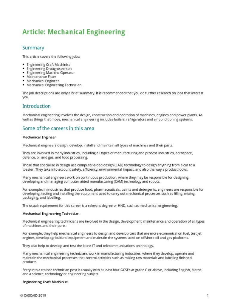 Article: Mechanical Engineering | PDF | Technical Drawing | Machinist