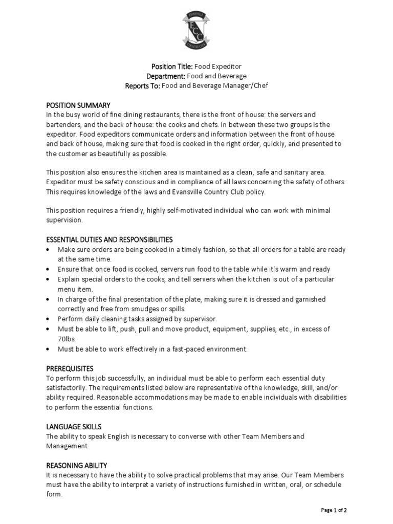 Food Expeditor | PDF | Restaurants | Foods