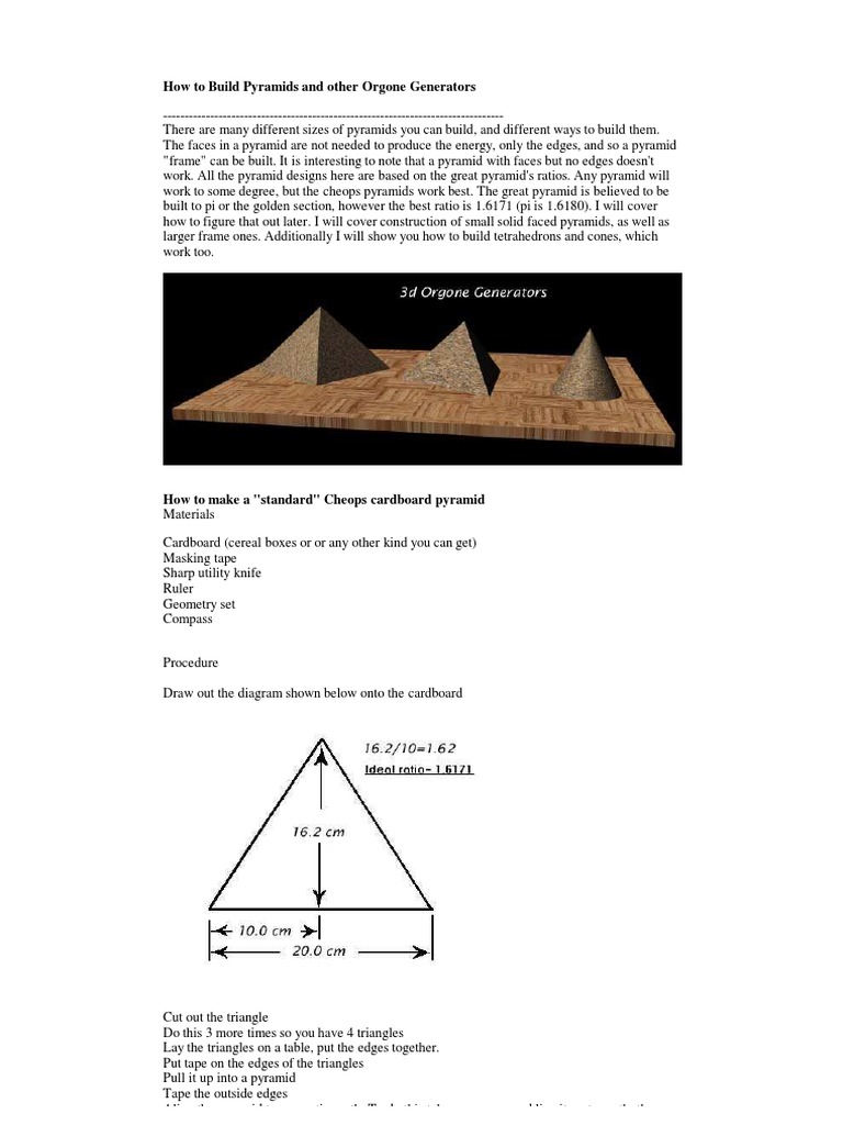 Pyramids & Orgone Generators | PDF | Compass | Polyvinyl Chloride