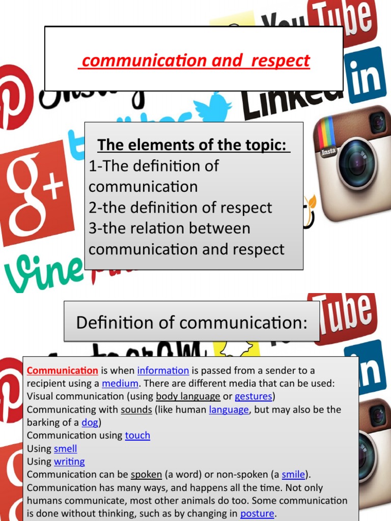 Communication & Respect Guide | PDF | Body Language | Communication