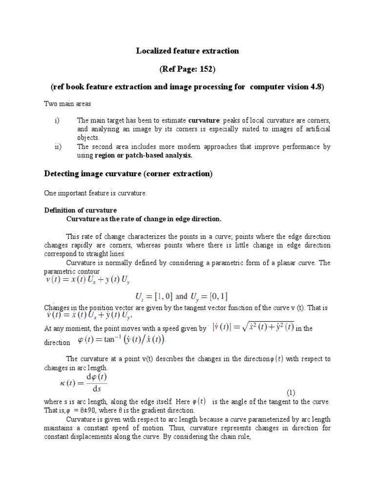 Localized Feature Extraction | PDF | Curvature | Theoretical Physics