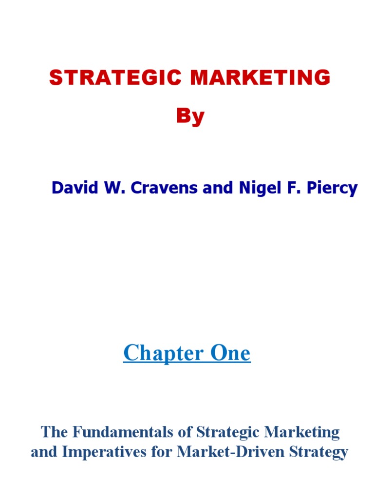 Strategic Marketing By: David W. Cravens and Nigel F. Piercy | PDF ...