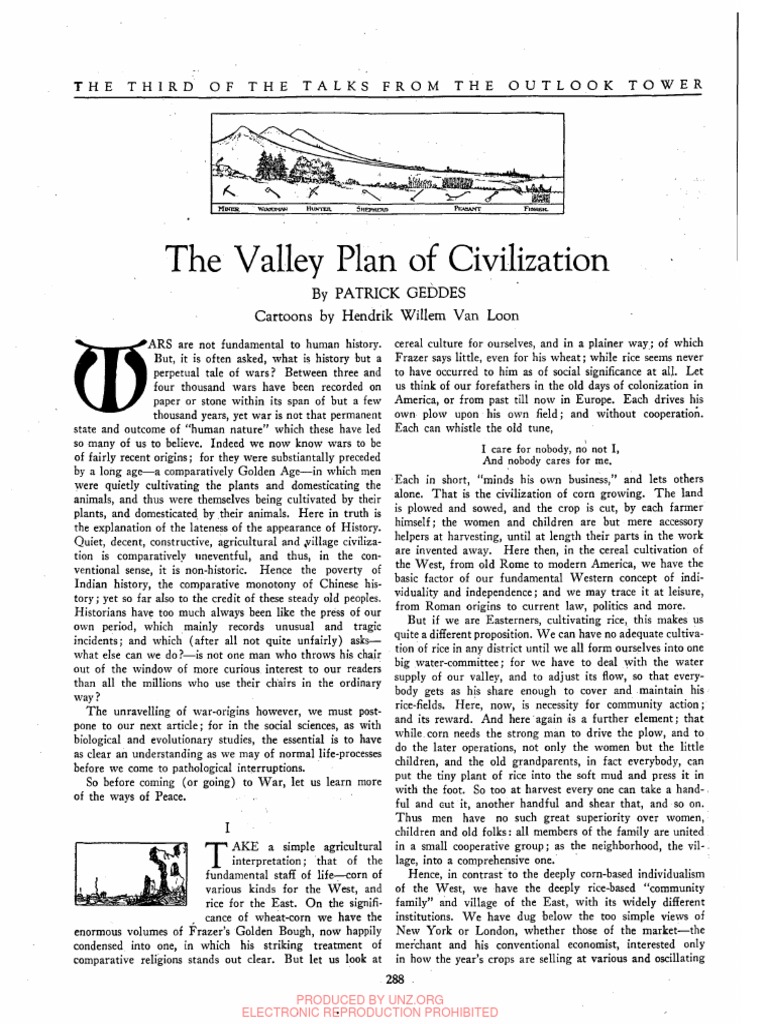 Geddes - Valley Plan of Civilization | PDF | Poverty | Poverty ...