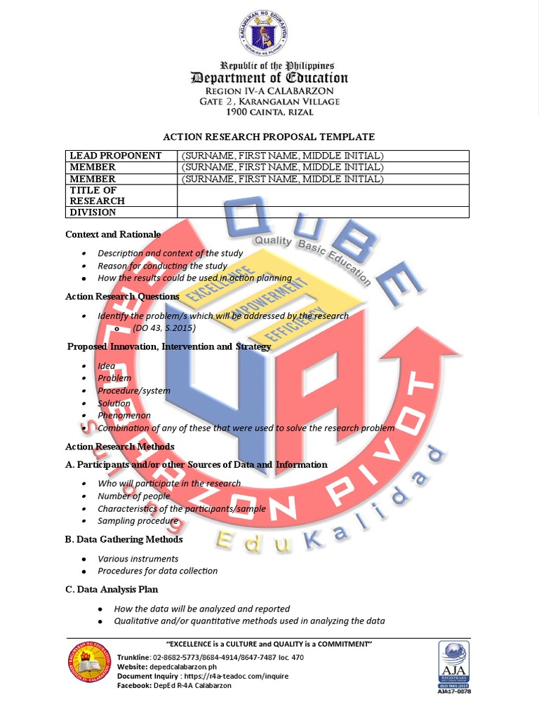 Action Research Proposal Template | PDF