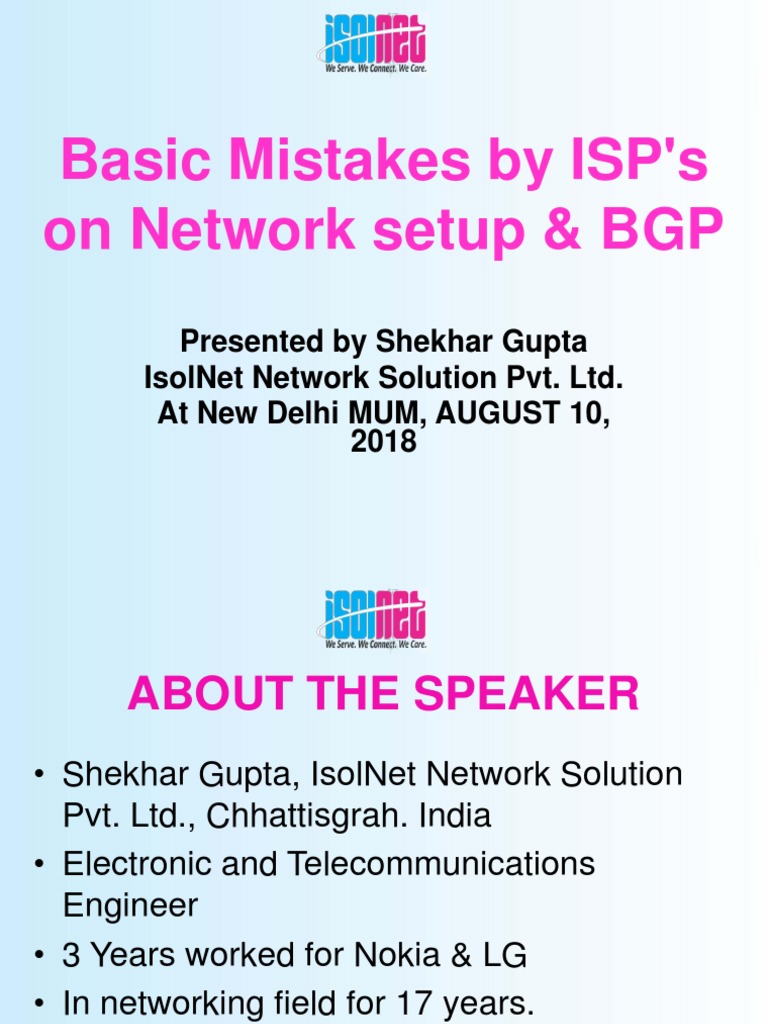 Basic Mistakes by ISPs on Network Setup and BGP | PDF | Transmission ...