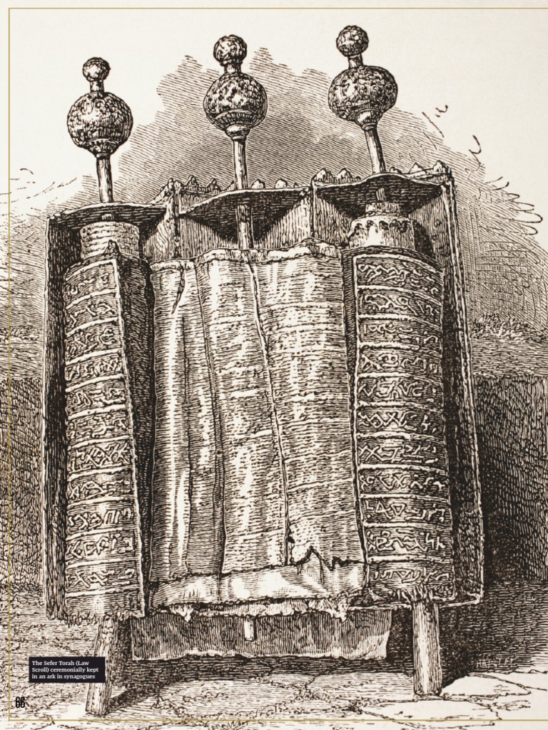 The Sefer Torah (Law Scroll) Ceremonially Kept in An Ark in Synagogues ...