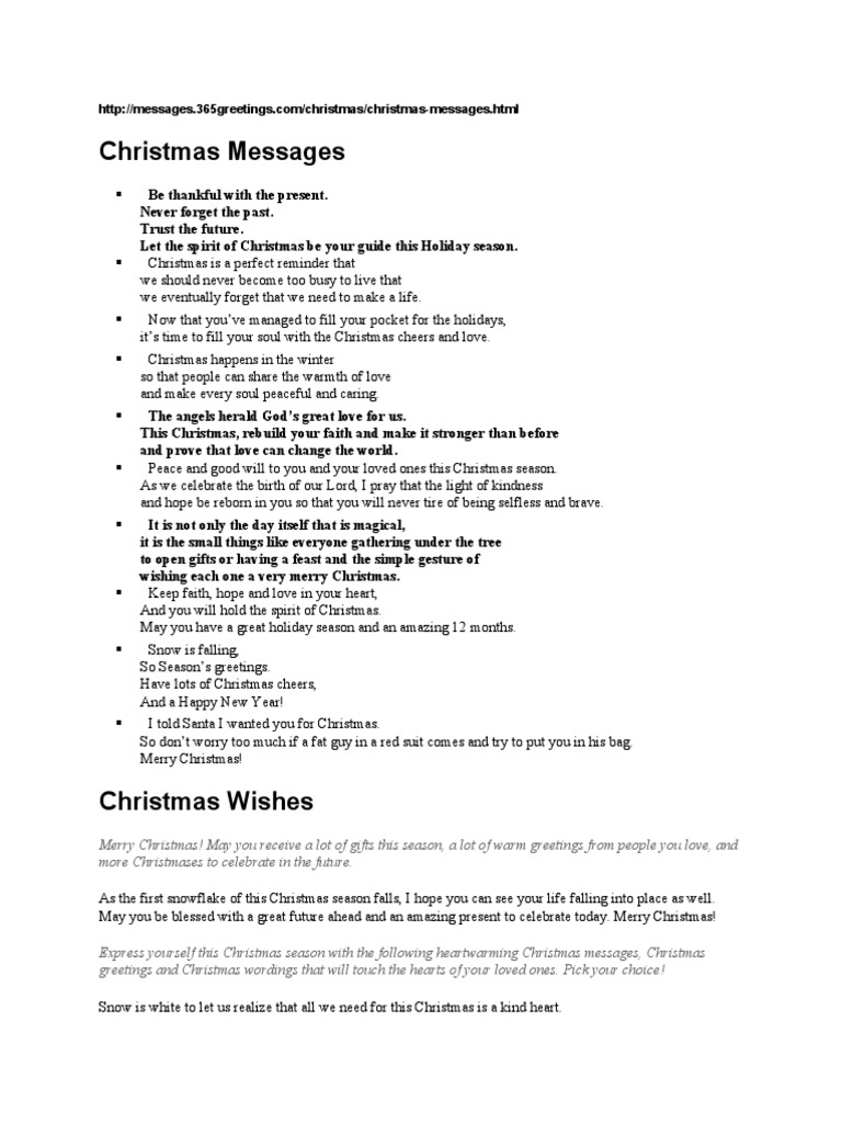 Heartwarming Christmas Messages and Wishes to Spread Holiday Cheer ...