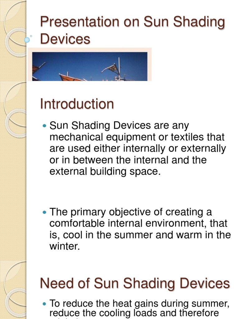 Types and Benefits of Sun Shading Devices | PDF | Building Technology ...