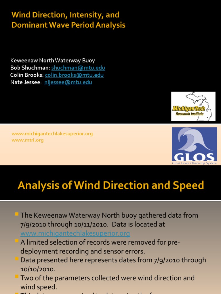 Wind Direction, Intensity, and Dominant Wave Period Analysis | PDF ...