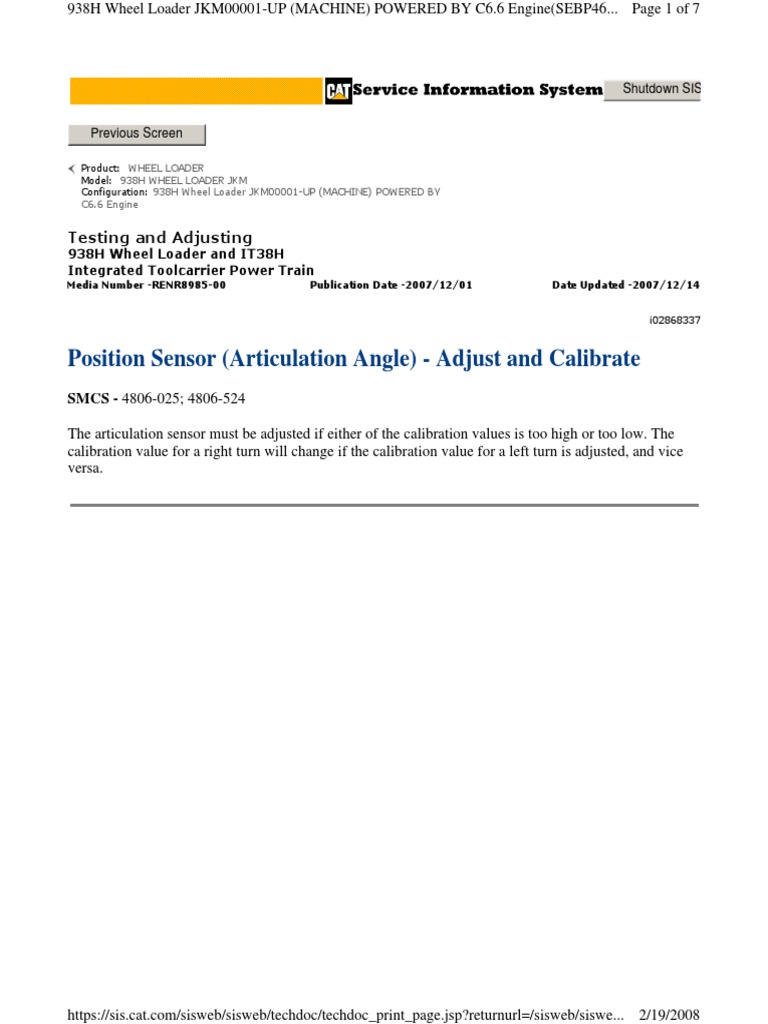 Angle Sensor Cal T&A | PDF | Calibration | Machines