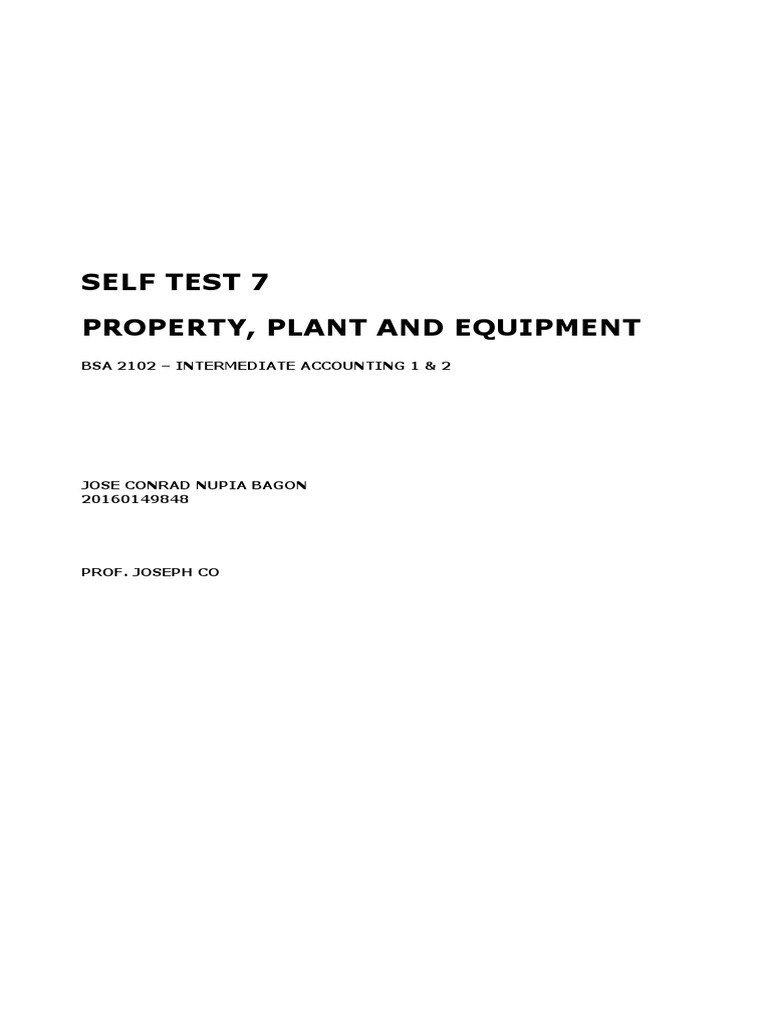 ST7-Property Plant and Equipment | PDF | Depreciation | Deferred Tax