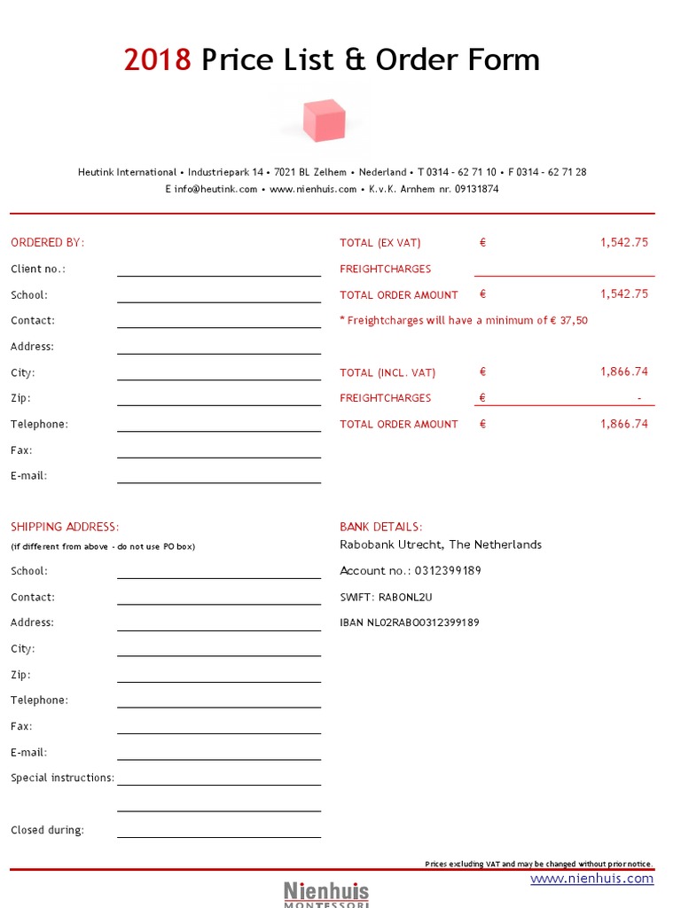 1-3 Ani - Orderform 2018 | PDF | Business | Teaching Mathematics