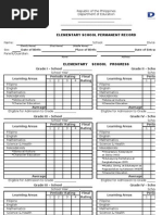 DepEd Form 137 BLANK | PDF | Philippines | Schools