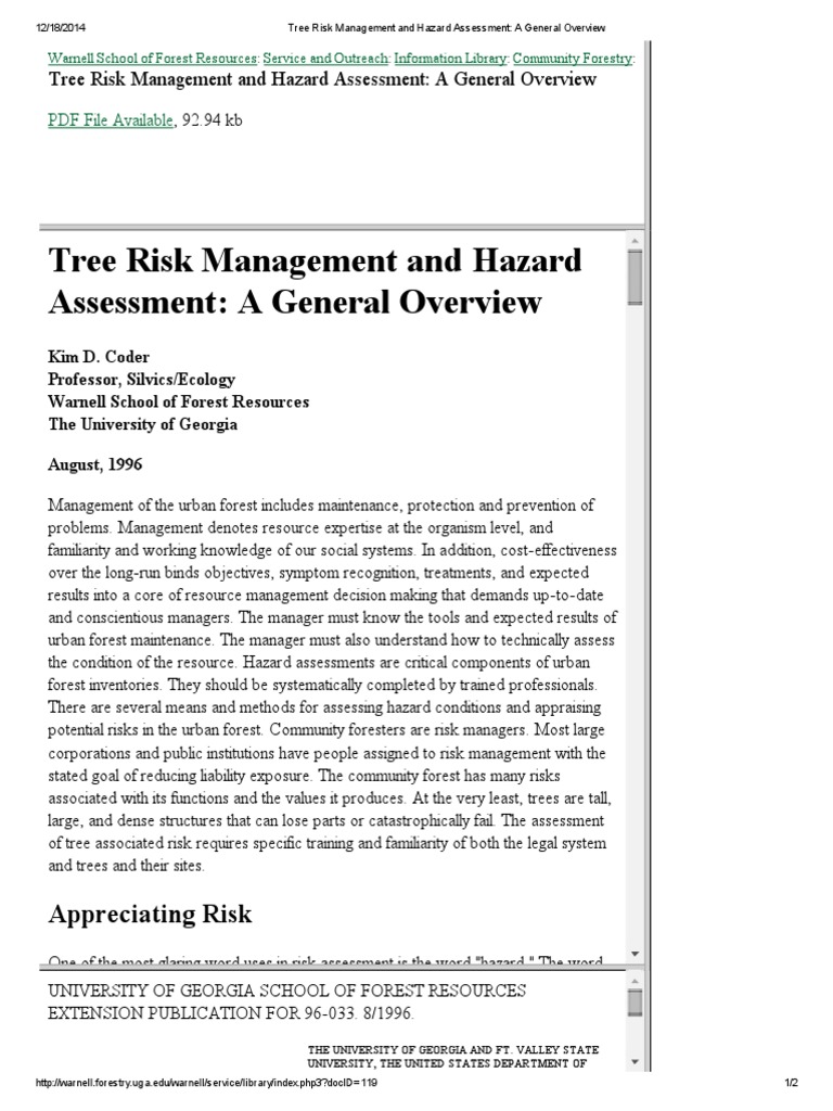 Urban Tree Risk Management Guide | PDF | Risk | Risk Management