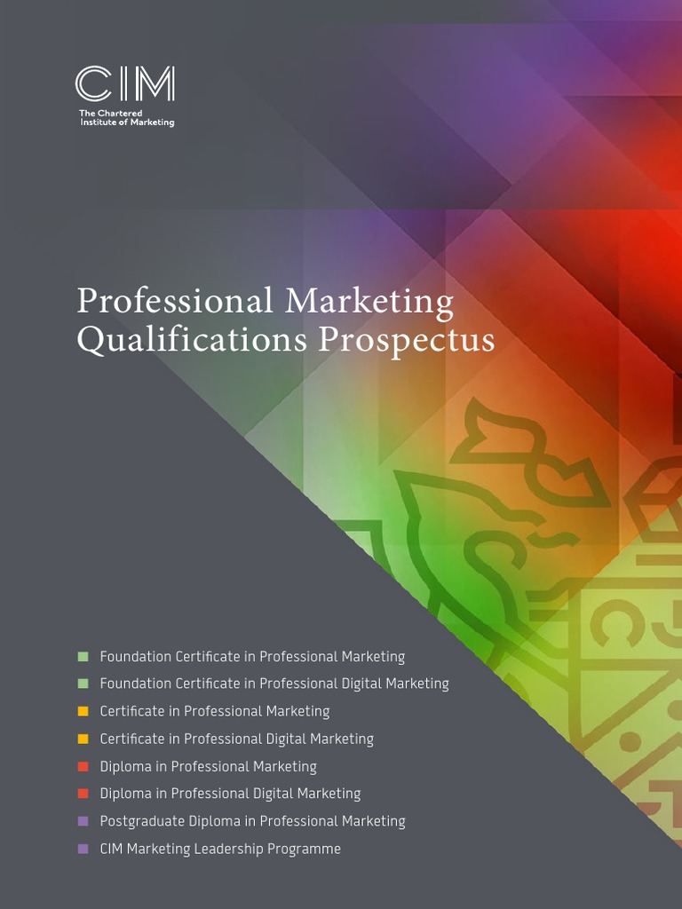 Cim Professional Marketing Qualifications Prospectus PDF | PDF ...