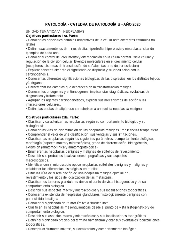 Temario Completo de Unidad (TP4 y TP5) | PDF | Neoplasias | Carcinogénesis