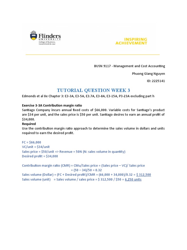 Tutorial 3 - Student Answer | PDF | Financial Accounting | Business ...