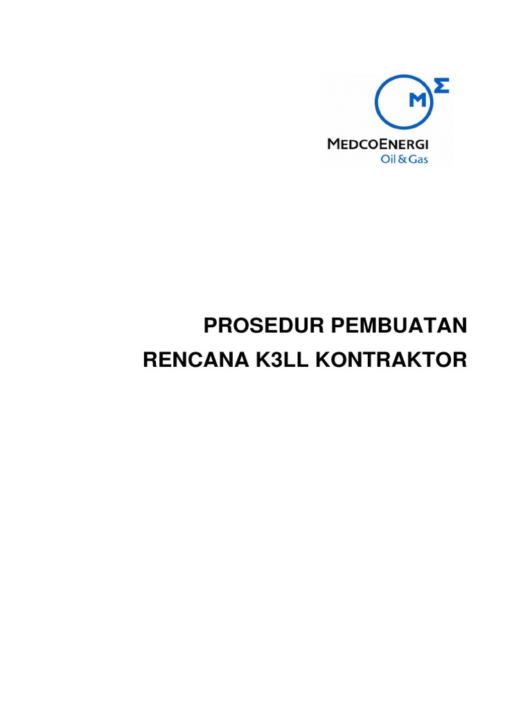 Prosedur Pembuatan Rencana K3LL Kontraktor | PDF
