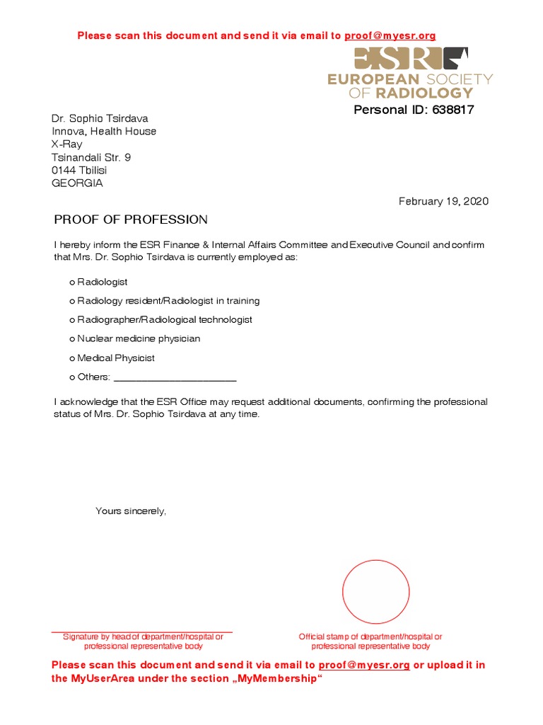 Proof of Profession 638817 265084 | PDF