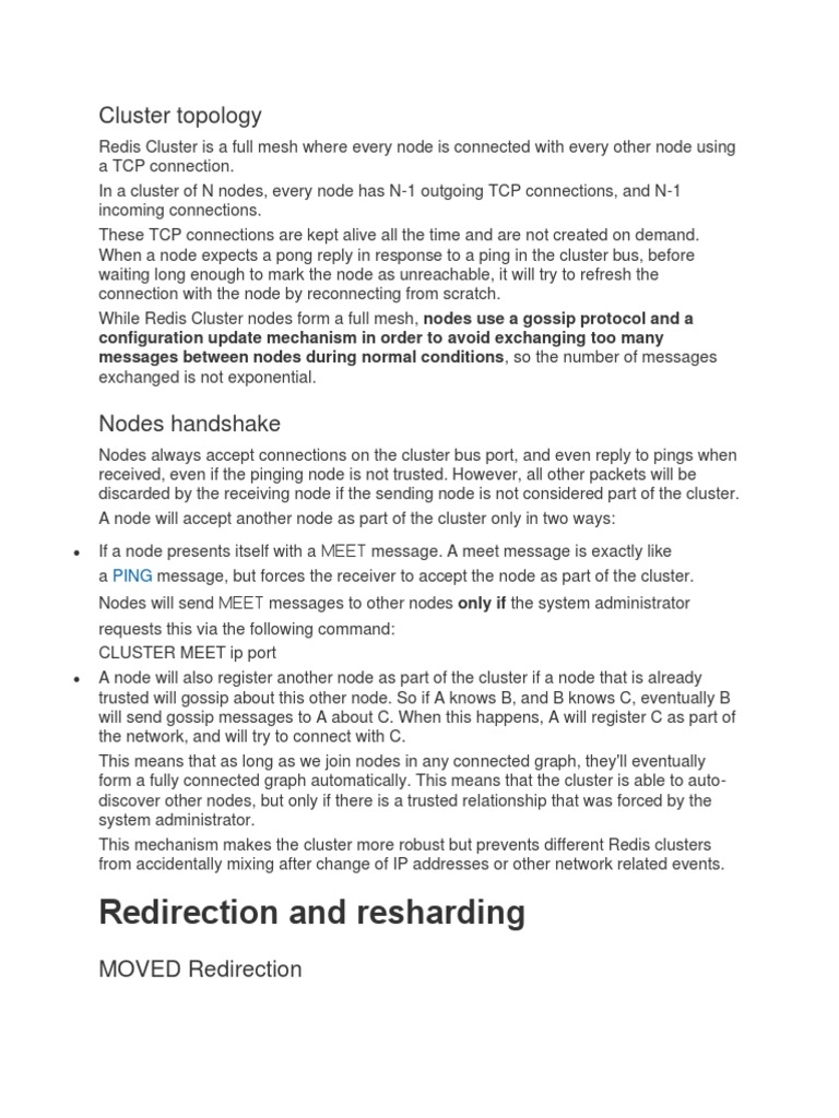 Redis Cluster Specification-11 | PDF