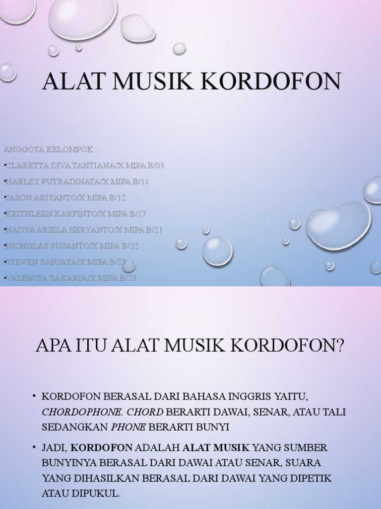 Jenis-Jenis Alat Musik Kordofon | PDF