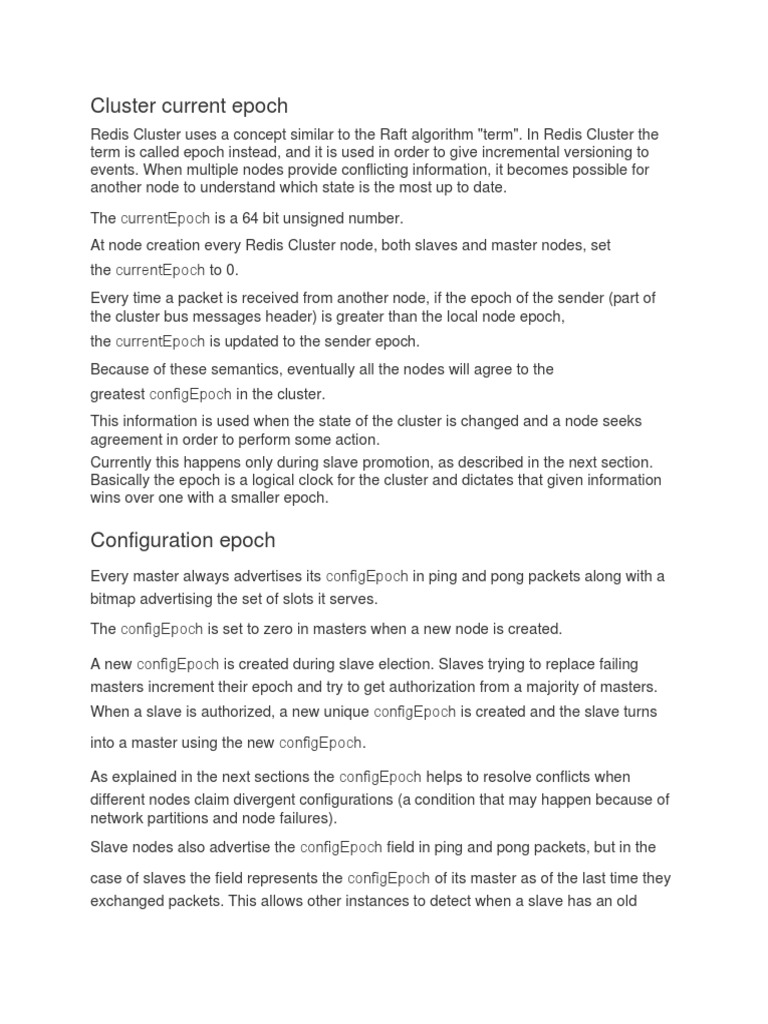 Redis Cluster Specification-24 | PDF