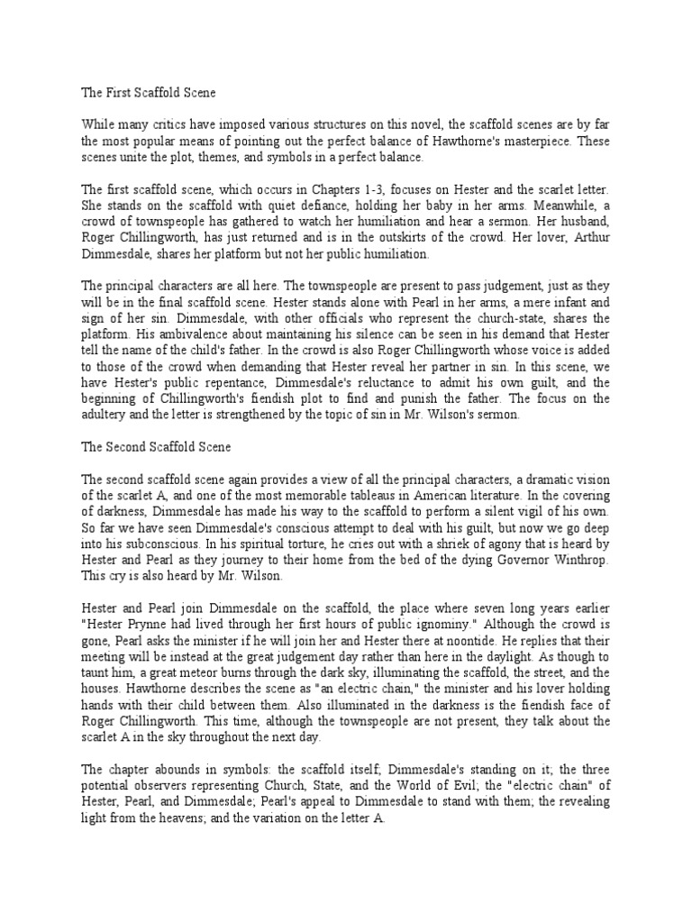 Structure of The Scarlet Letter | PDF | The Scarlet Letter