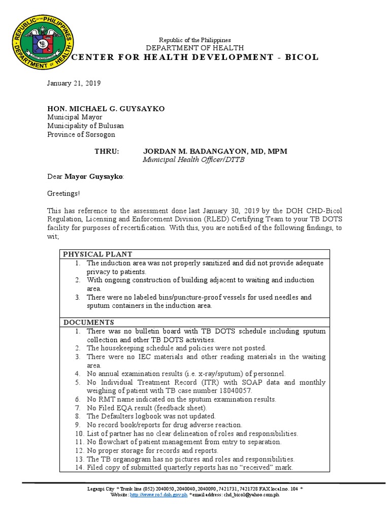 Center For Health Development - Bicol: Hon. Michael G. Guysayko | PDF ...