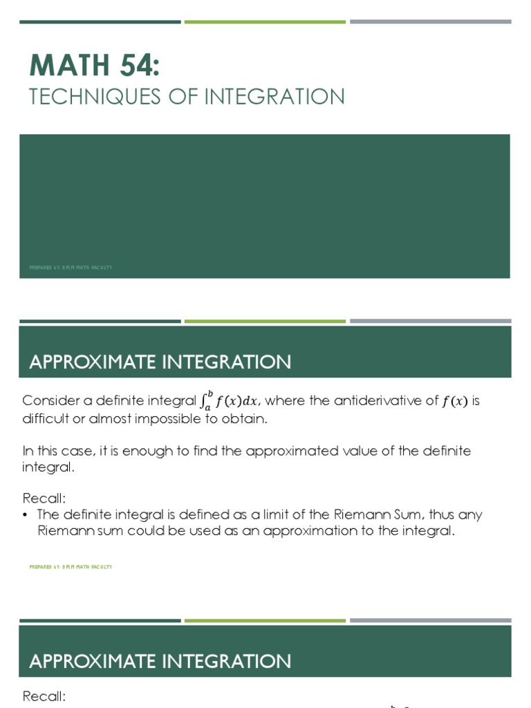 4 7 4 8 Integration Techniques Pdf Integral Mathematical Analysis