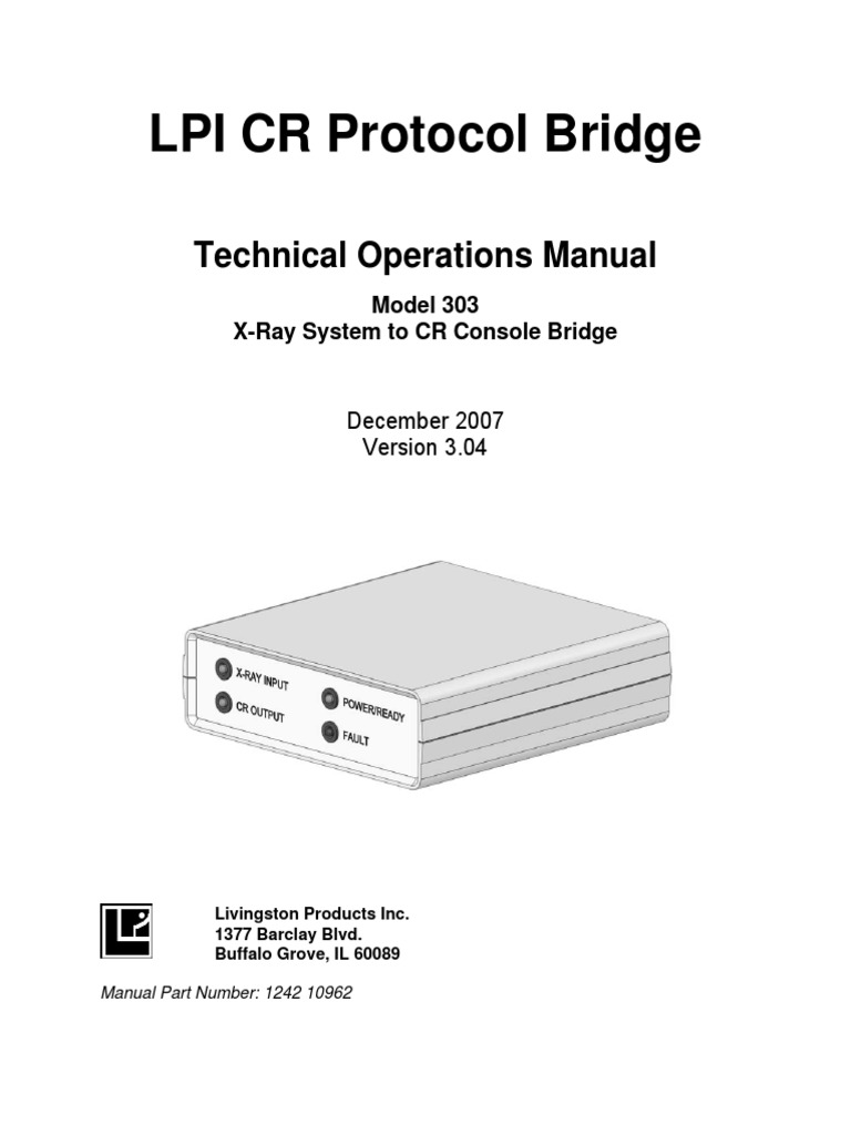 LPI CR Protocol Bridge: Technical Operations Manual | PDF | Electrical Connector | Command Line ...