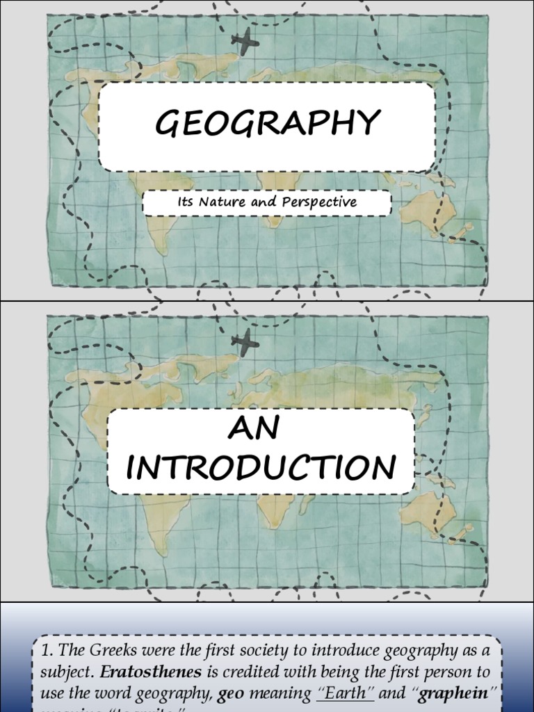 Introduction to Geography's Nature and Perspectives | PDF | Geography ...