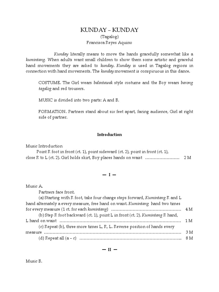 Kunday - Kunday | PDF | Dances | Clothing