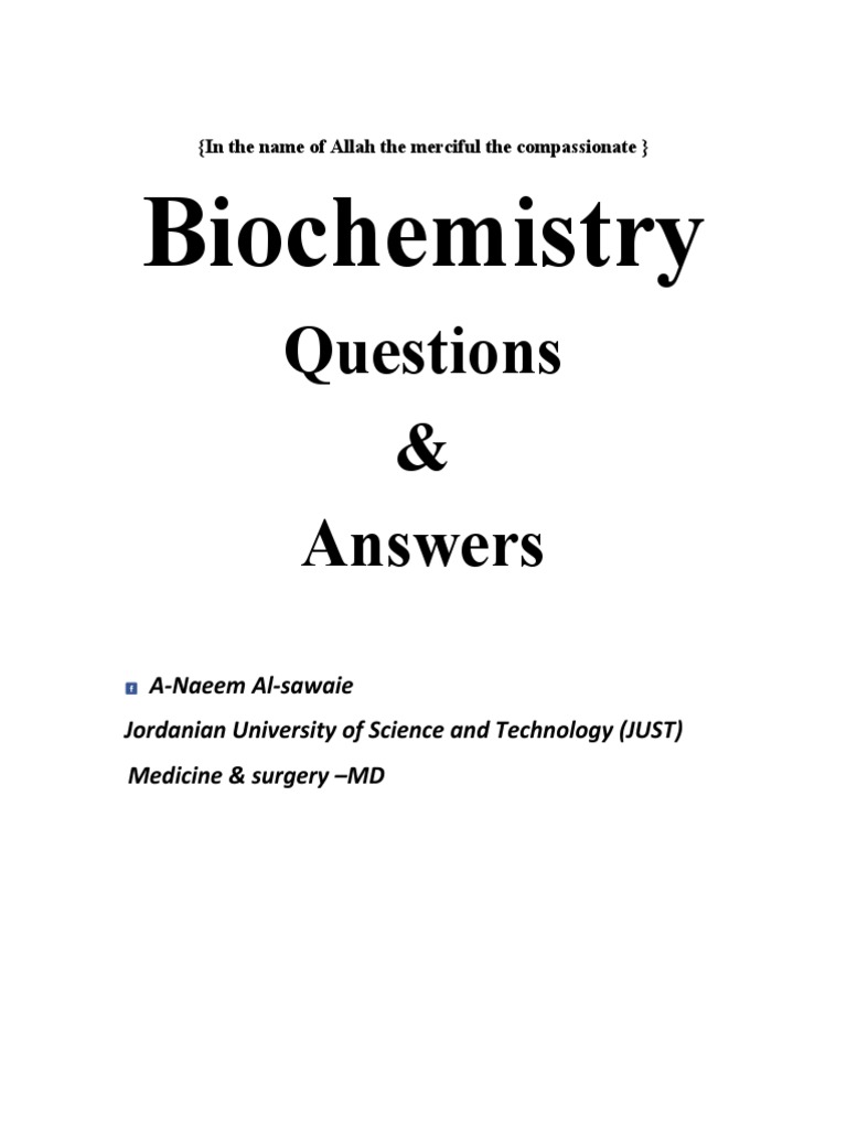 Biochemistry: Questions & Answers | PDF | Adenosine Triphosphate ...