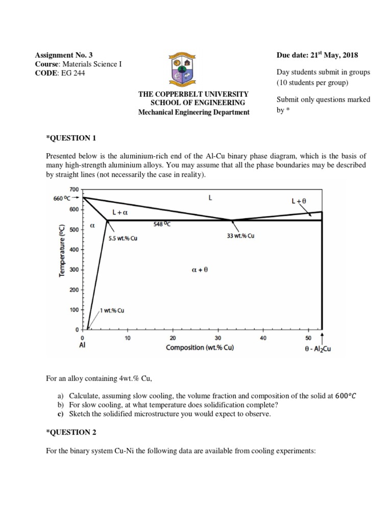 EG 244 Assignment 3 Phase Diagram | PDF | Phase (Matter) | Phase Diagram