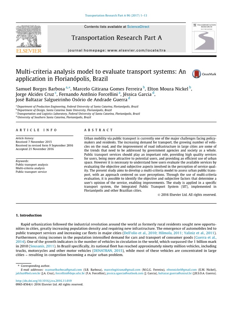 Transportation Research Part A | PDF | Business | Science